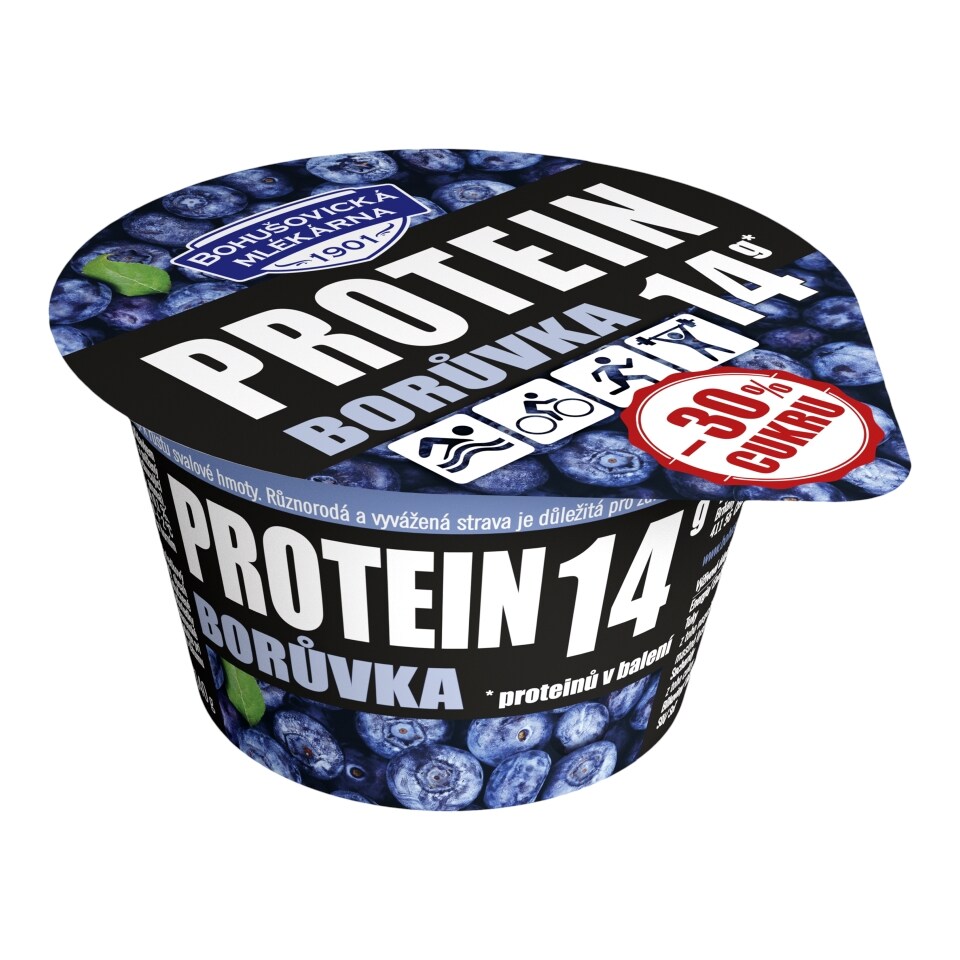 Bohušovická mlékárna Protein tvaroh borůvka | 140 g | Albert