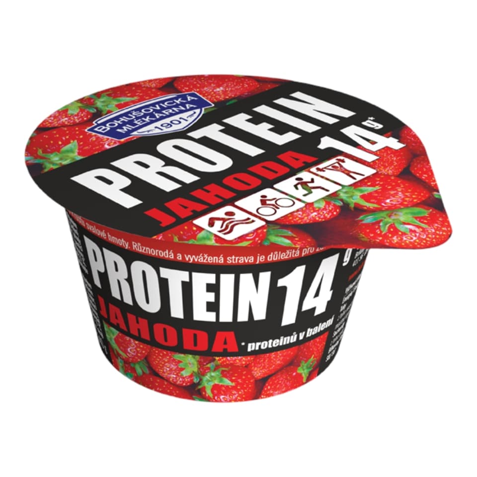 Bohušovická mlékárna Protein tvaroh jahoda | 140 g | Albert