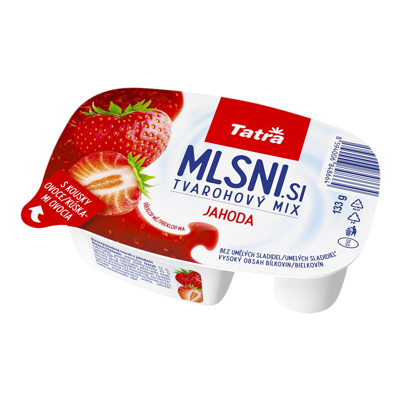 Mlsni si Tvaroh ochucený jahoda | 133 g | Albert