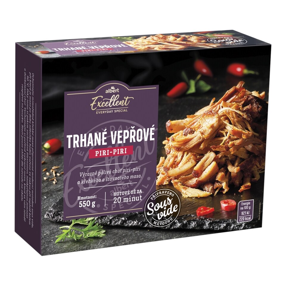 Albert Excellent Sous vepřové trhané PIRI-PIRI | 550 g | Albert