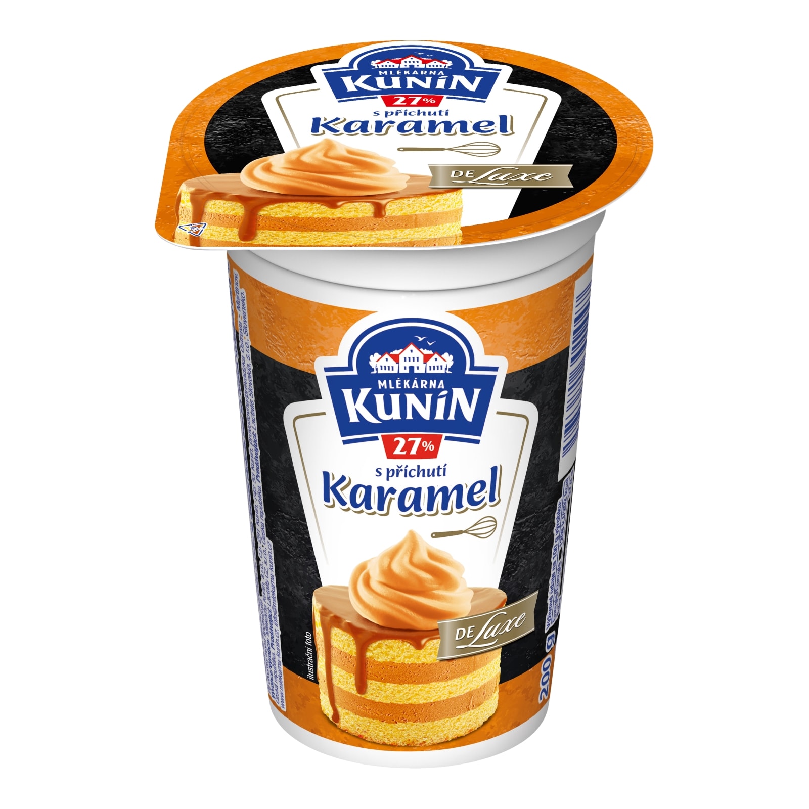 Mlékárna Kunín Šlehačka s příchutí karamelu 27% | 200 g | Albert