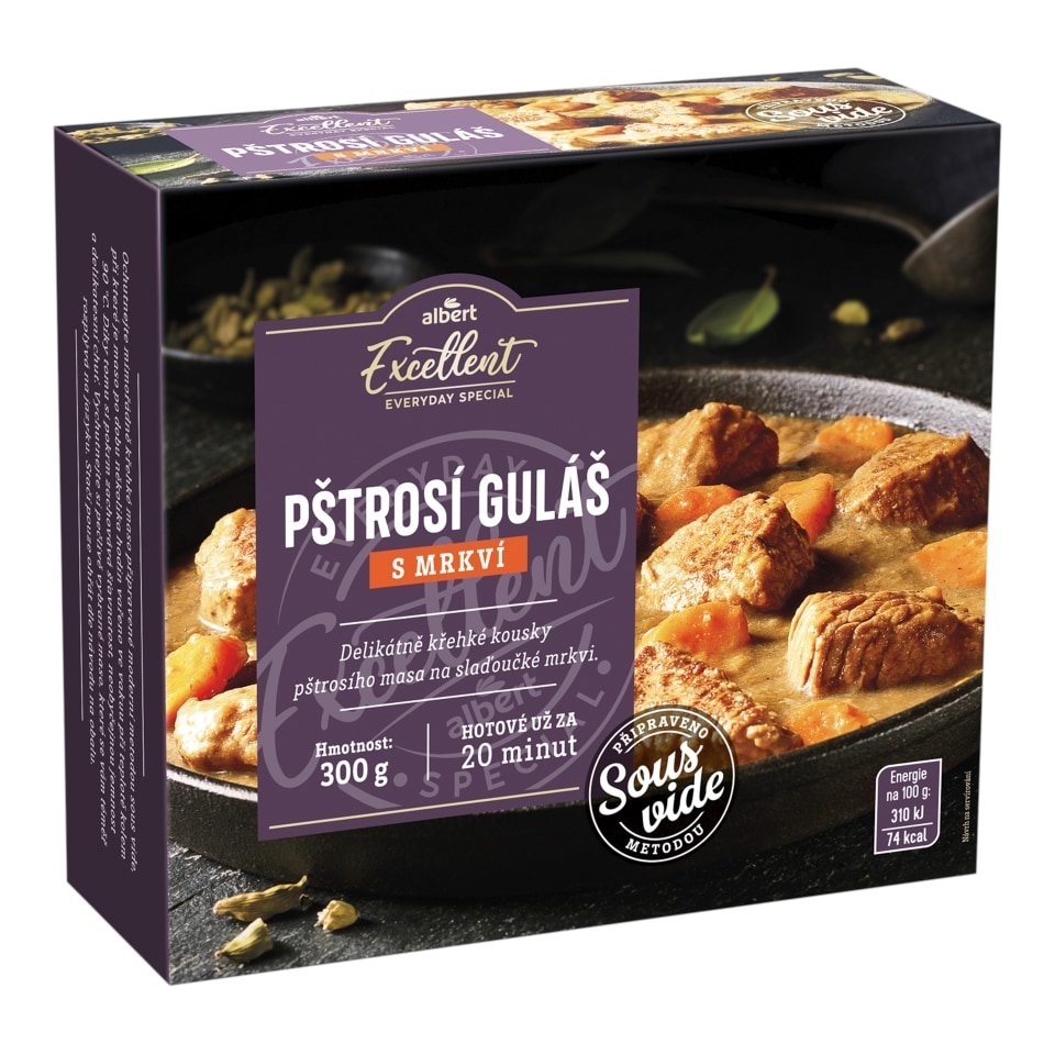 Albert Excellent Sous Vide pštrosí guláš | 300 g | Albert