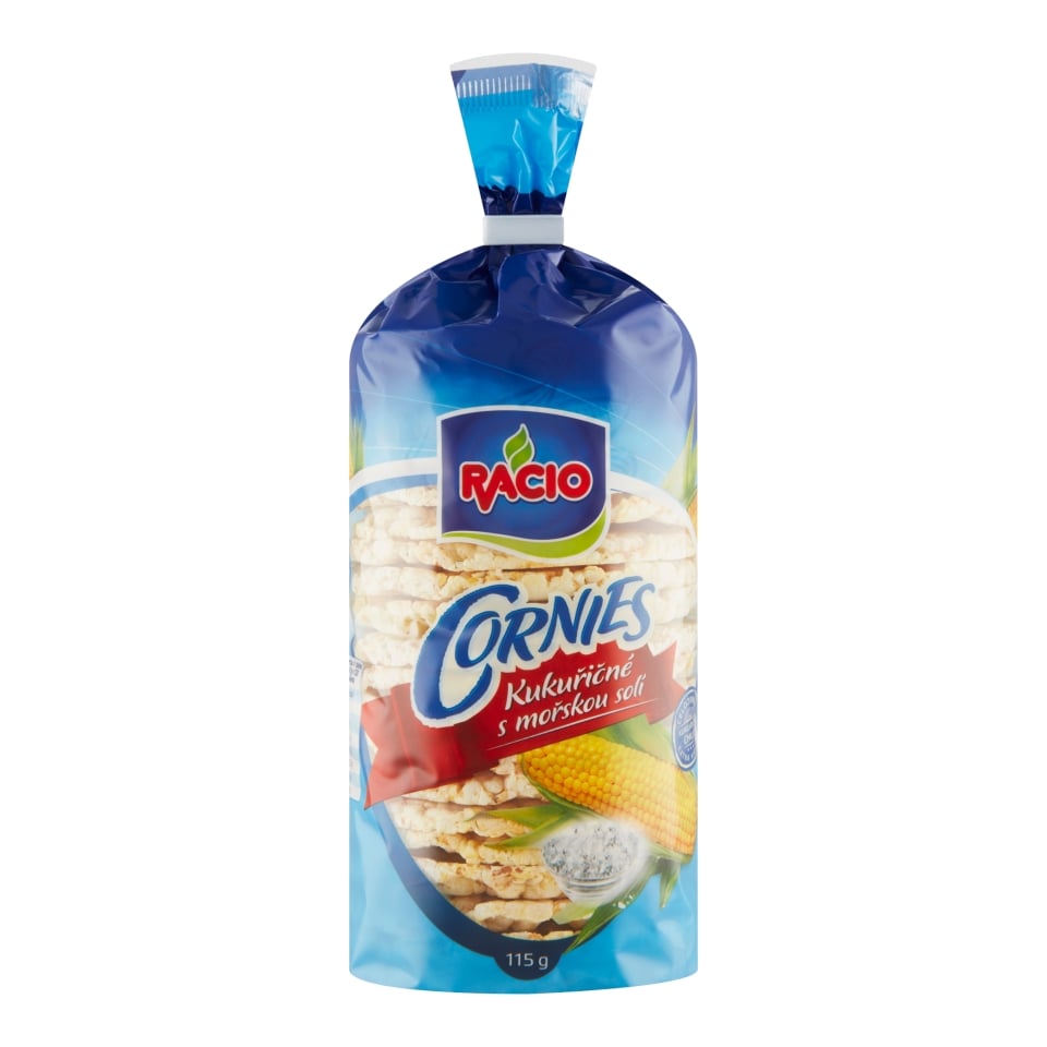 Racio Cornies chlebíčky kukuřičné s mořskou solí | 115 g | Albert