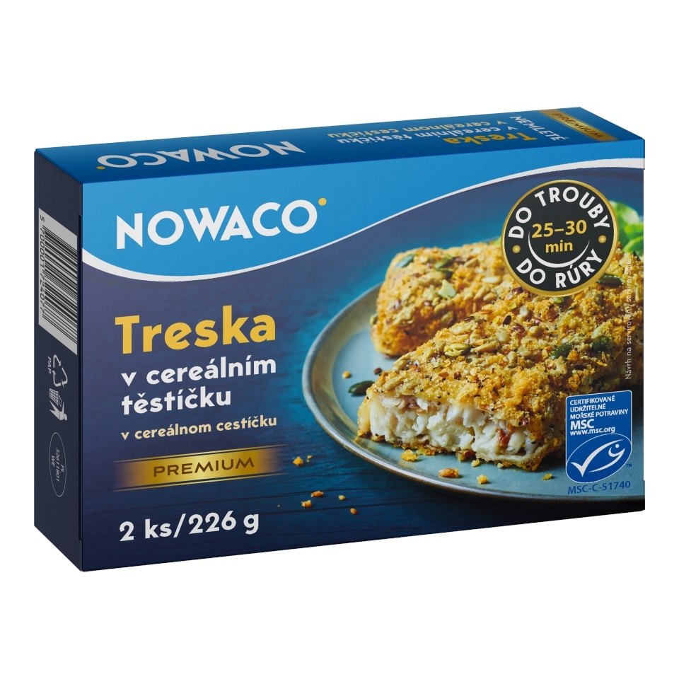 Nowaco Treska ve vícezrnném obale | 226 g | Albert
