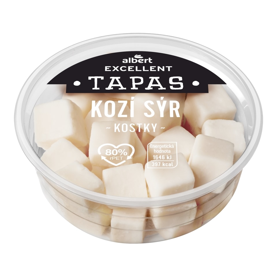 Albert Excellent Tapas Kozí sýr kostky | 120 g | Albert