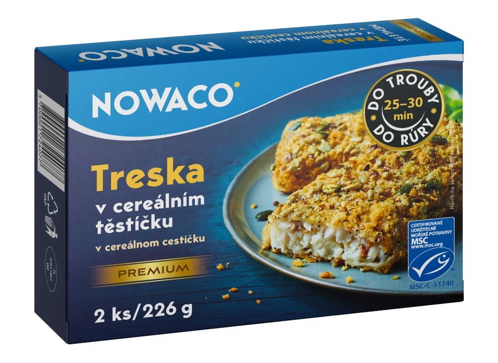 Nowaco Treska ve vícezrnném obale | 226 g | Albert