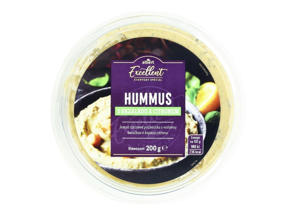 Albert Excellent Hummus citron a bazalka | 200 g | Albert