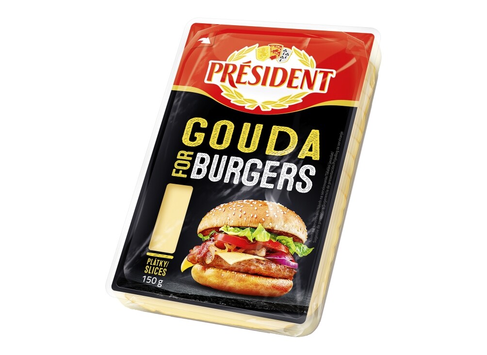 Président Gouda plátky burger | 150 g | Albert