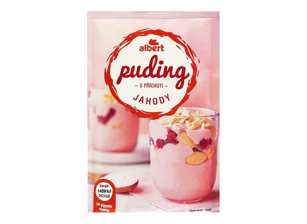 Albert Puding jahodový | 37 g | Albert