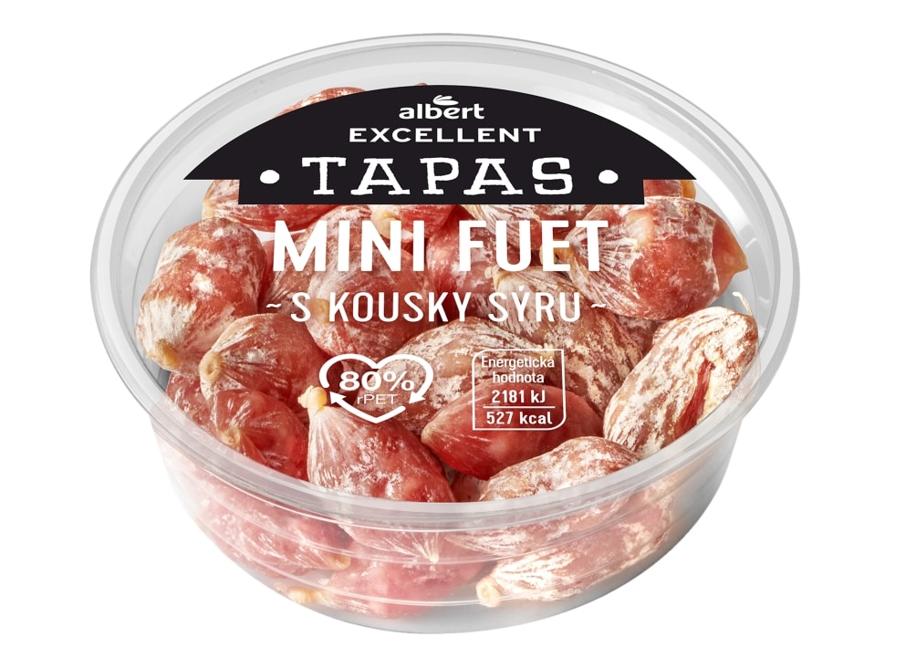 Albert Excellent Tapas Mini Fuet se sýrem | 86 g | Albert