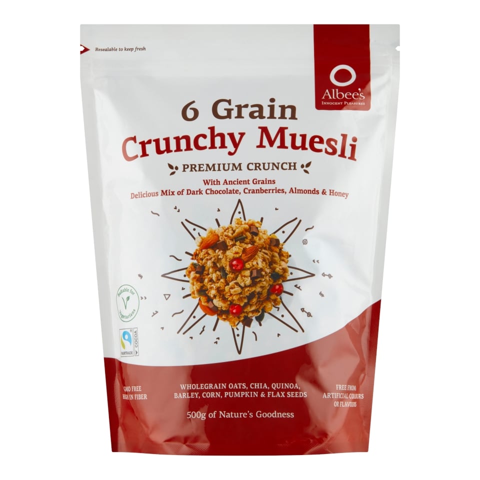 Albee's Zapékané müsli čokoláda, ovoce, semínka | 500 g | Albert