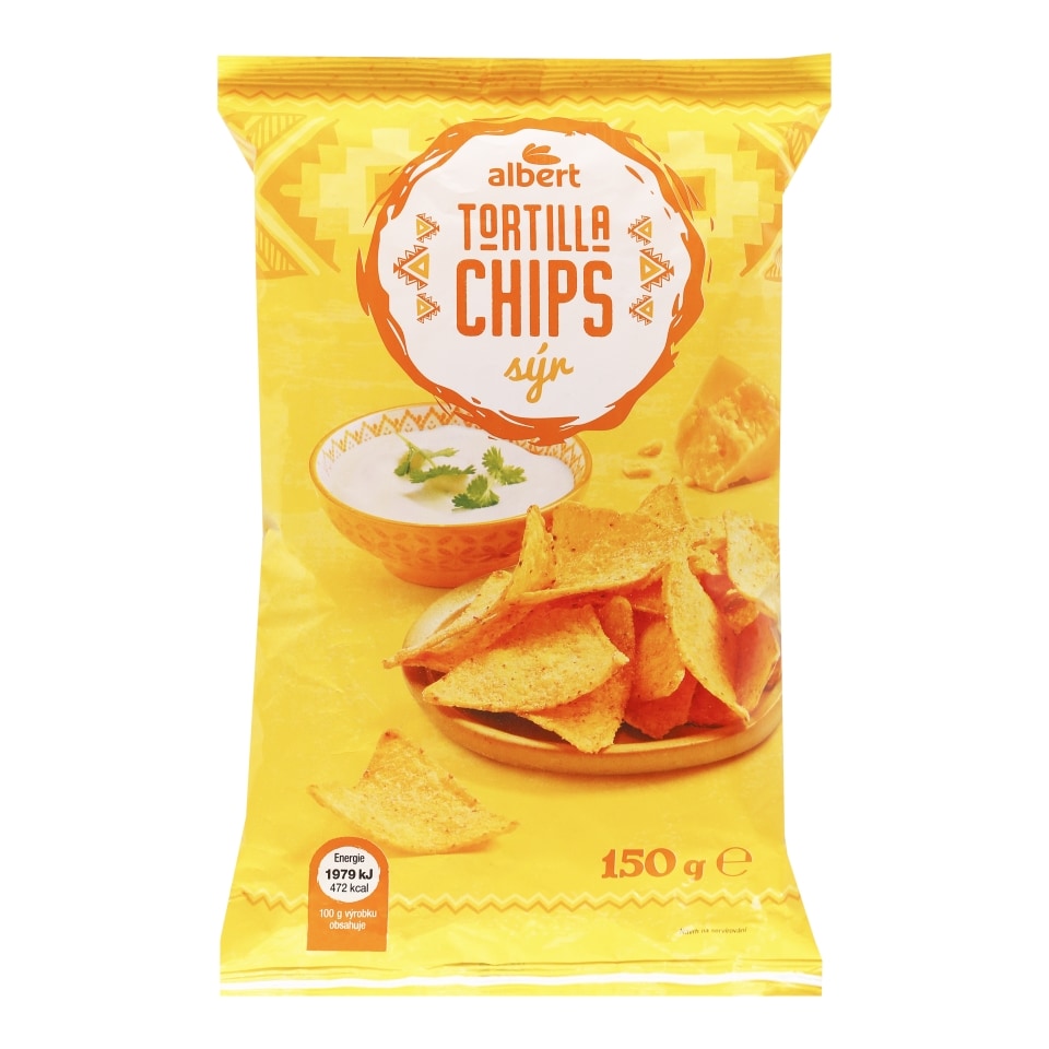 Albert Tortilla chips sýr | 150 g | Albert